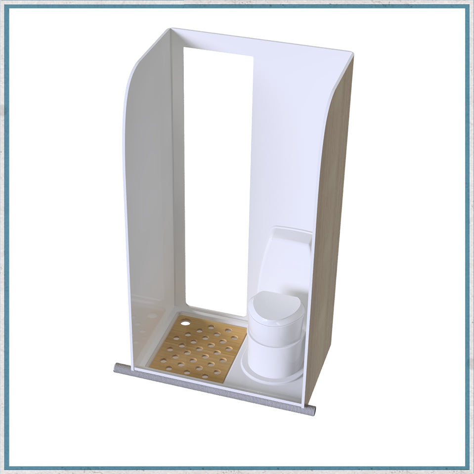 Camper Toilet and Shower Tray With Heating Channel Optional Duck Board ...