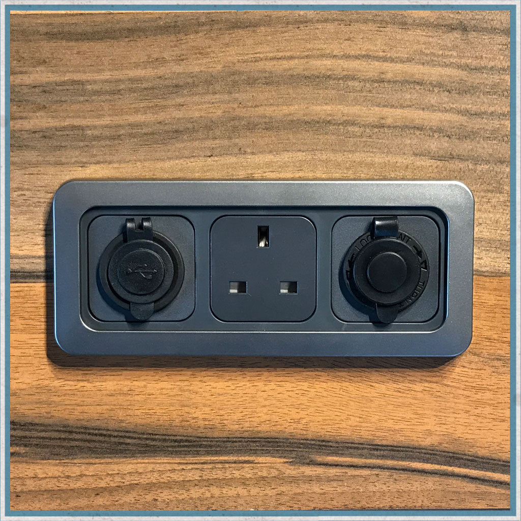 camper van USB panel-Camper Van, Motorhome 230V + 12V + USB Panel ...