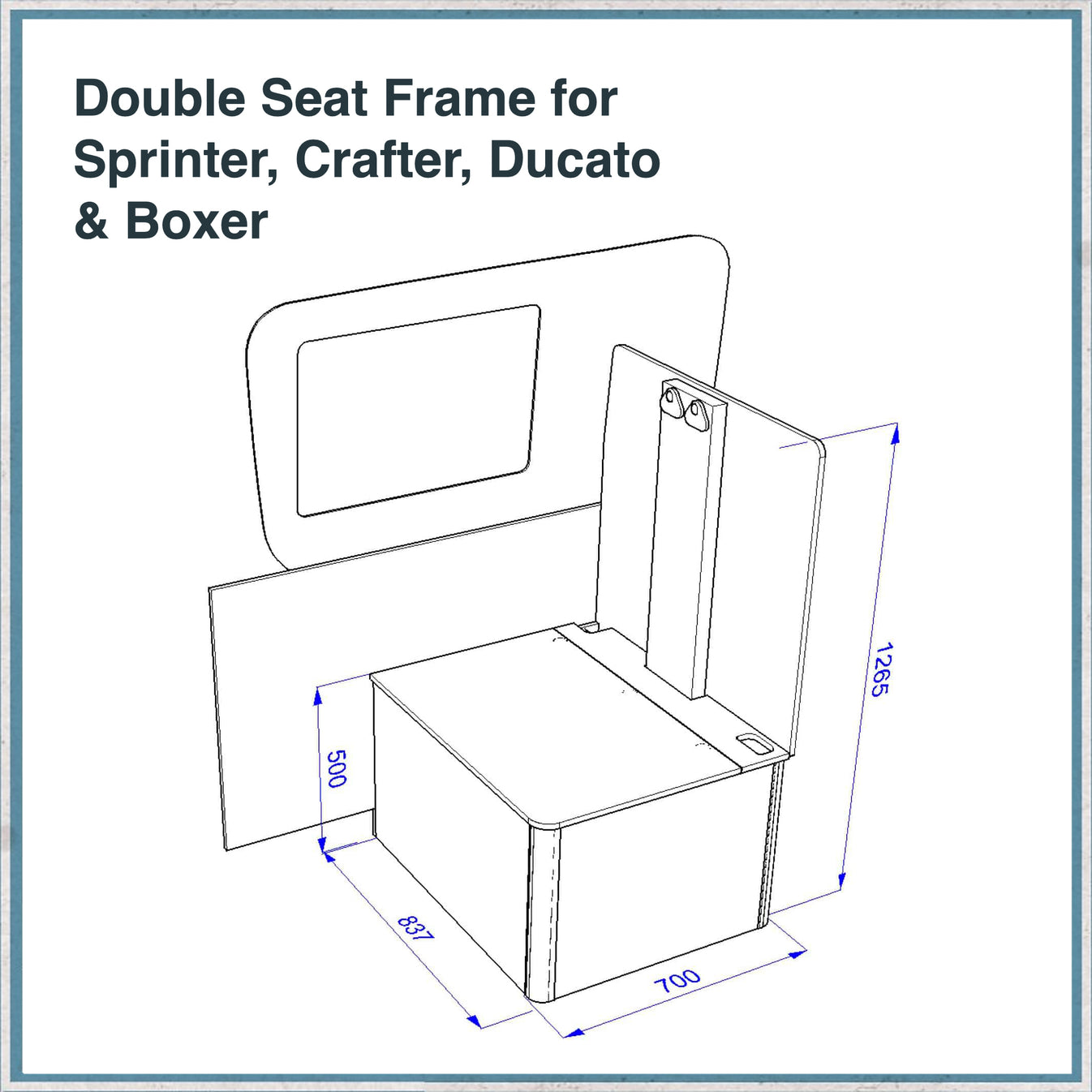 double seat frame for camper van-Double Seat Frame for Sprinter Crafter ...