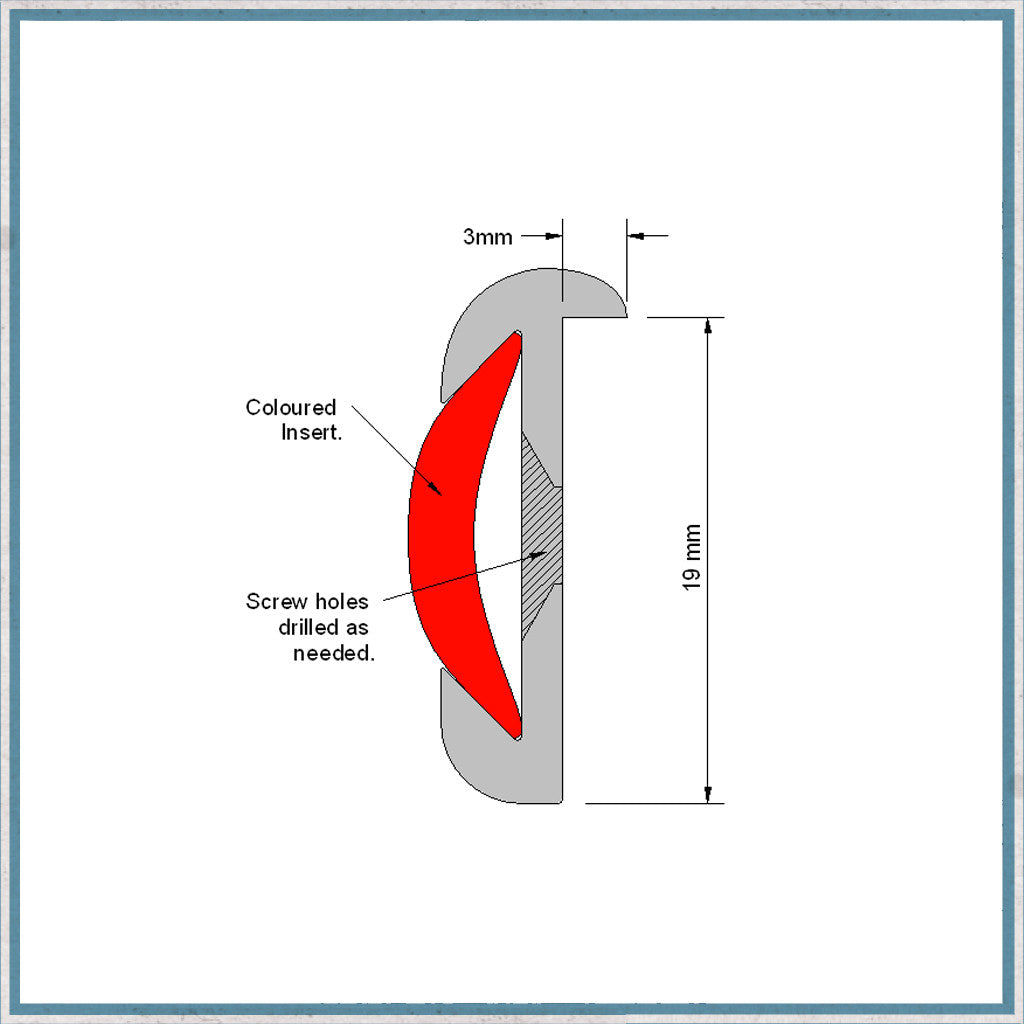 VW Devon Aluminium Table Edge Trim Insert-VW Devon aluminium table edge ...